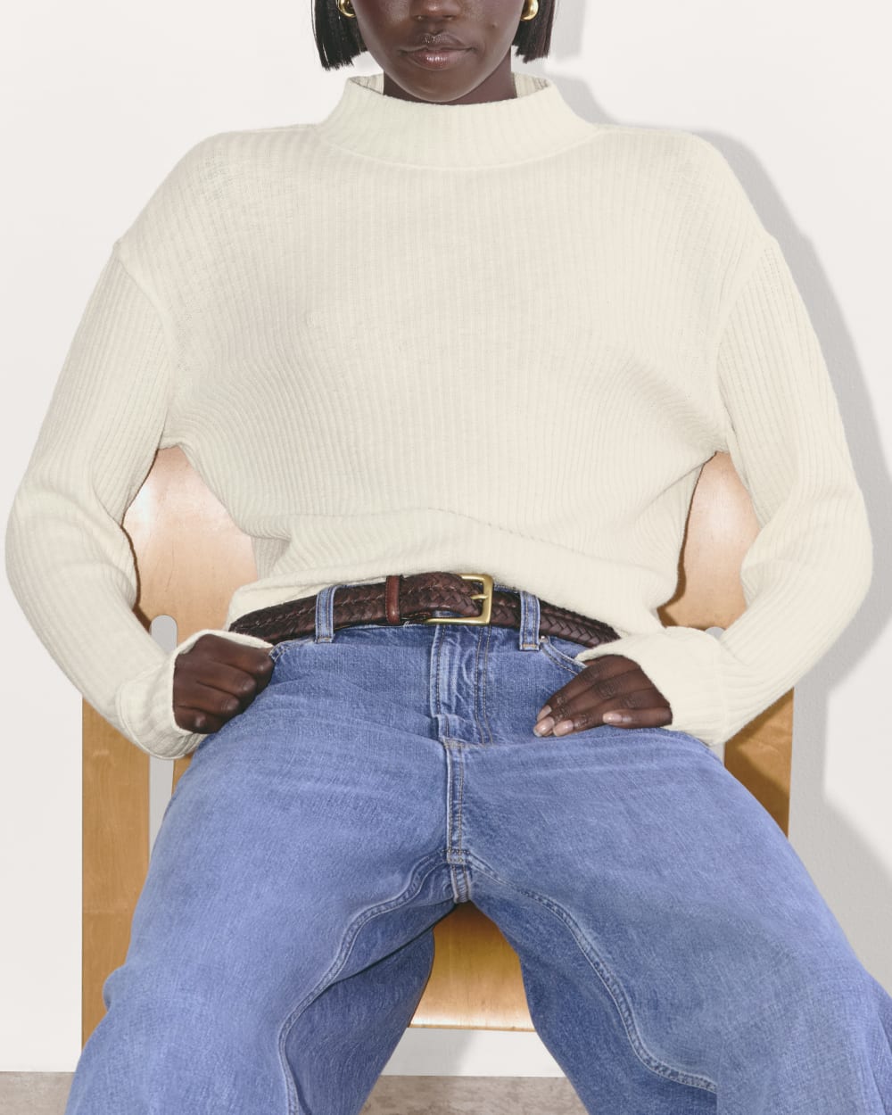The Cozy Rib Funnel-Neck | Bone – Everlane