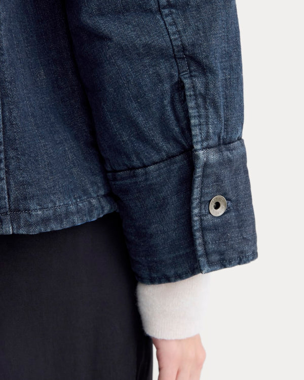 Denim Quilted Barrel Jacket | Midnight – Everlane