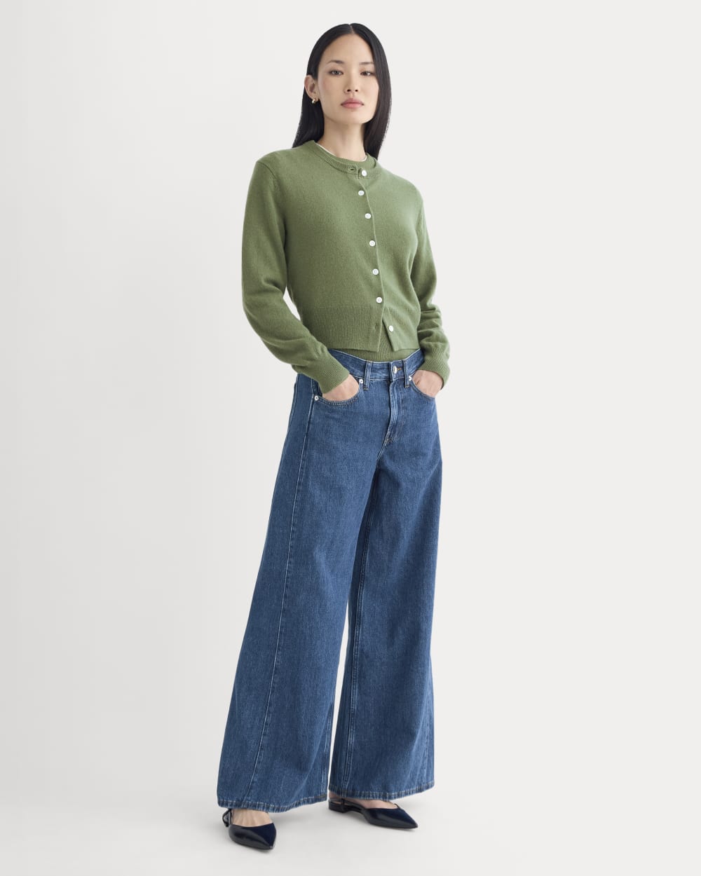 Paneled Ultra Wide-Leg Jean | Tungsten Blue Stone – Everlane