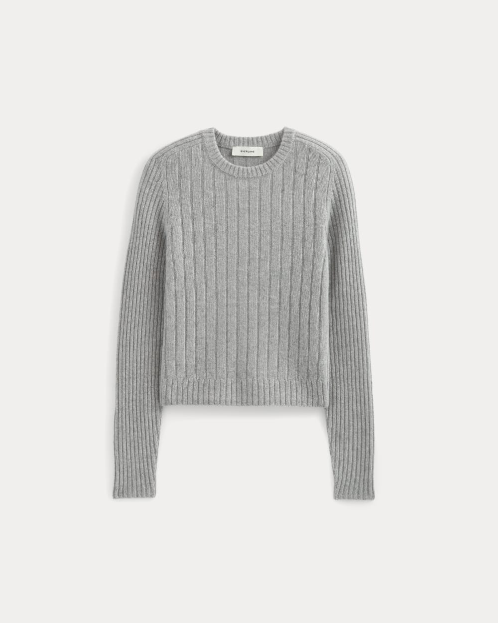 Mix Ribbed Crew in Cashmere | Light Heather Grey – Everlane