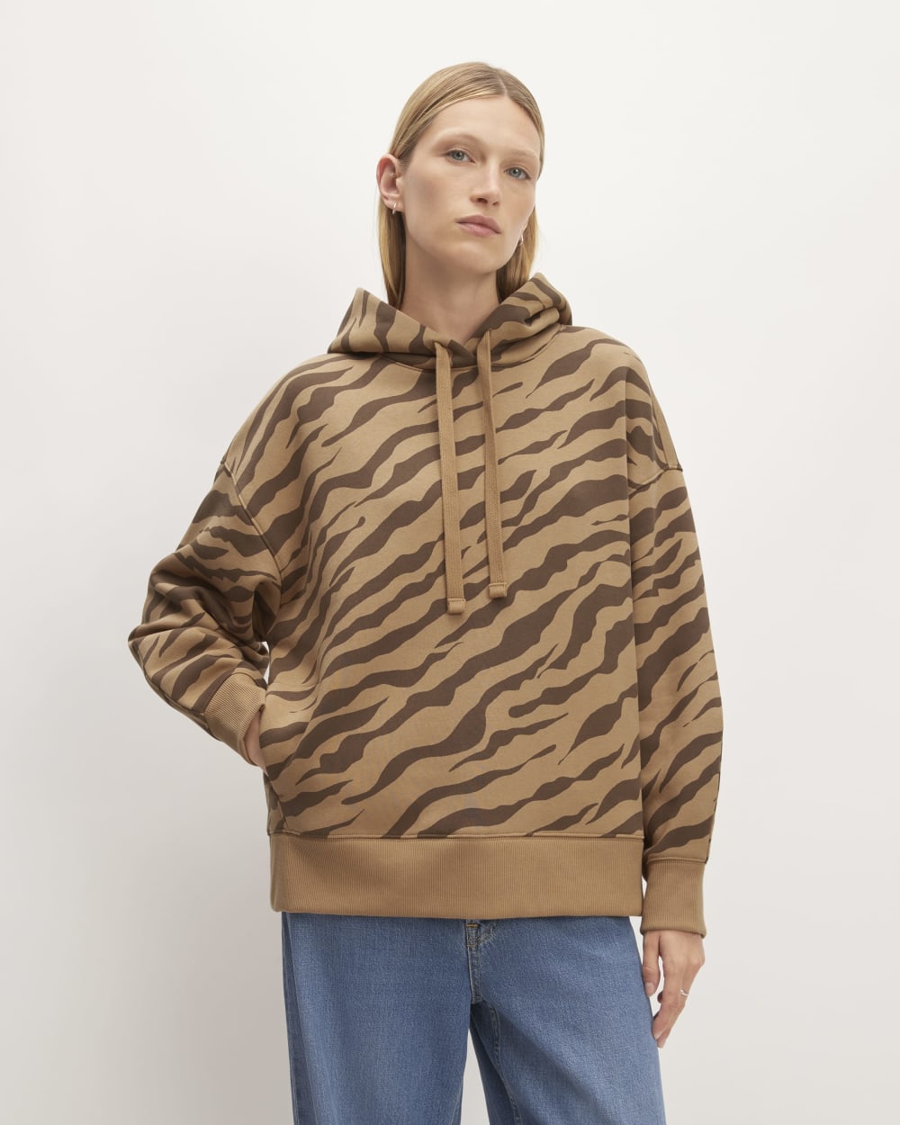 The ReTrack Hoodie | Cocoa Tiger Stripe – Everlane
