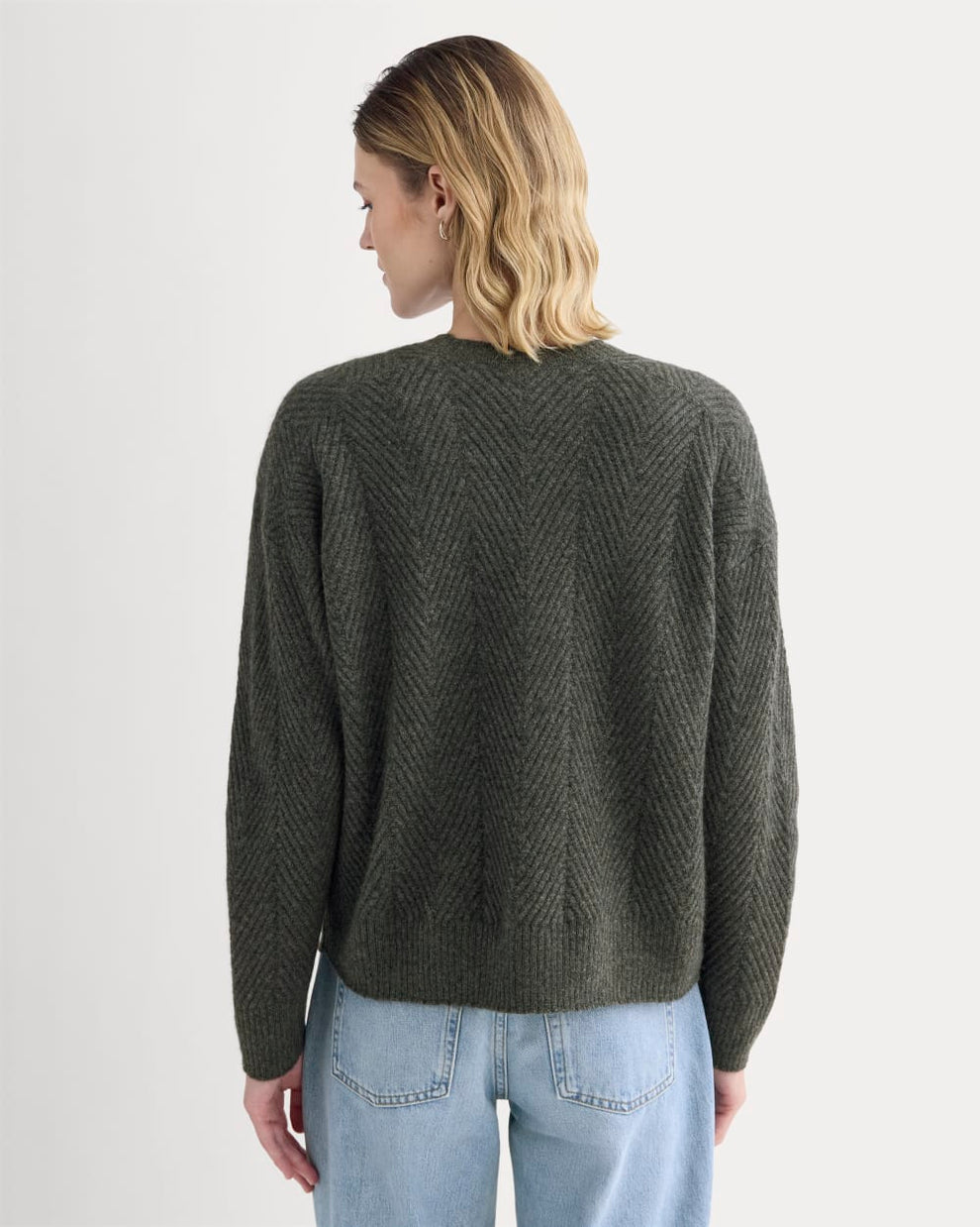 Cashmere Herringbone Sweater | Heather Charcoal – Everlane