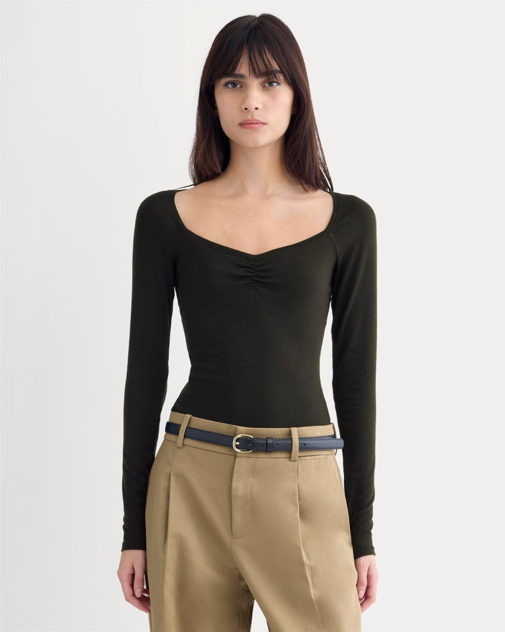 Sweetheart-Neck Top in Butterluxe | Black – Everlane