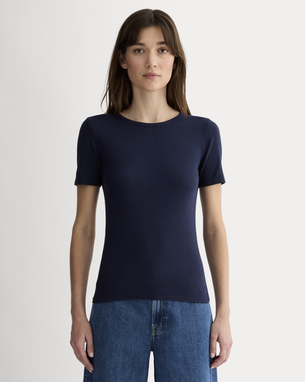 The Luxe Rib Crew | Navy – Everlane
