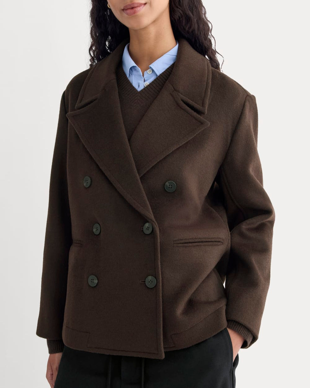 ReWool Short Peacoat | Dark Chocolate – Everlane