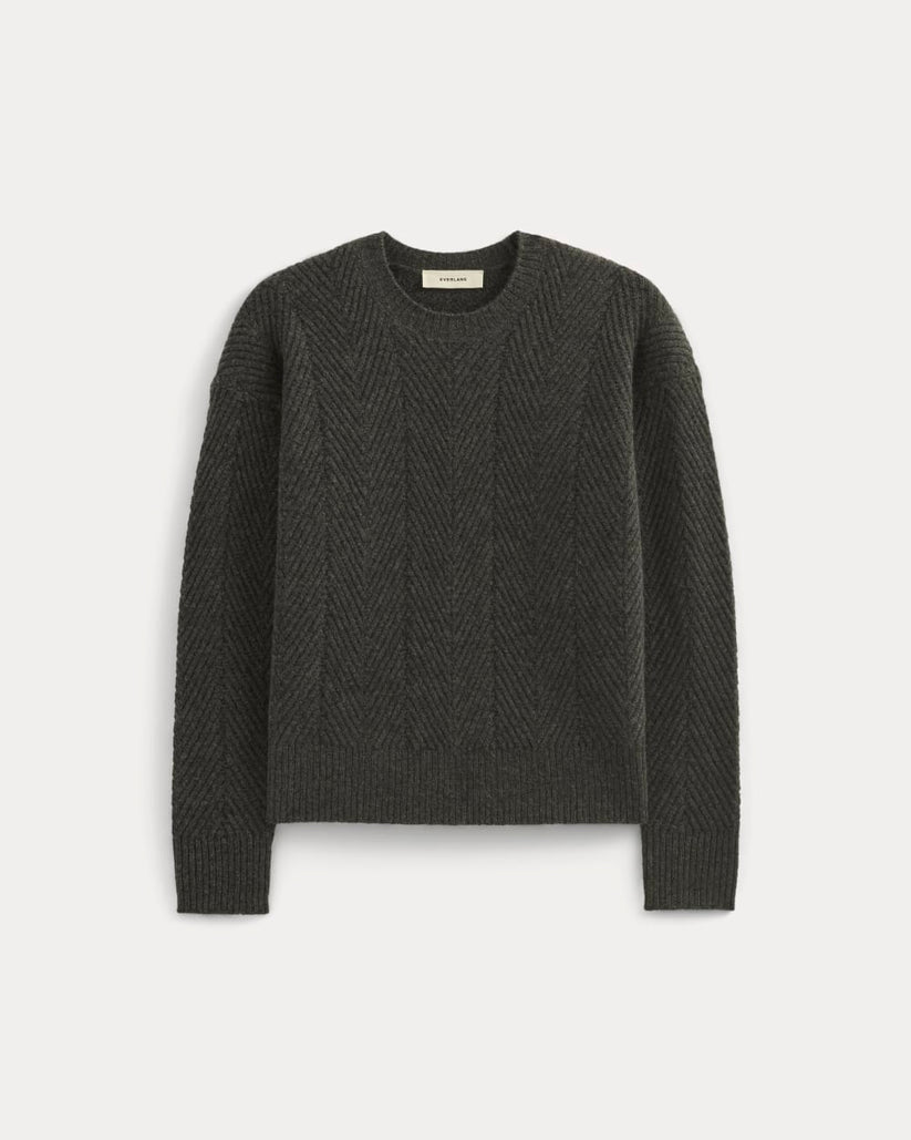 Cashmere Herringbone Sweater | Heather Charcoal – Everlane
