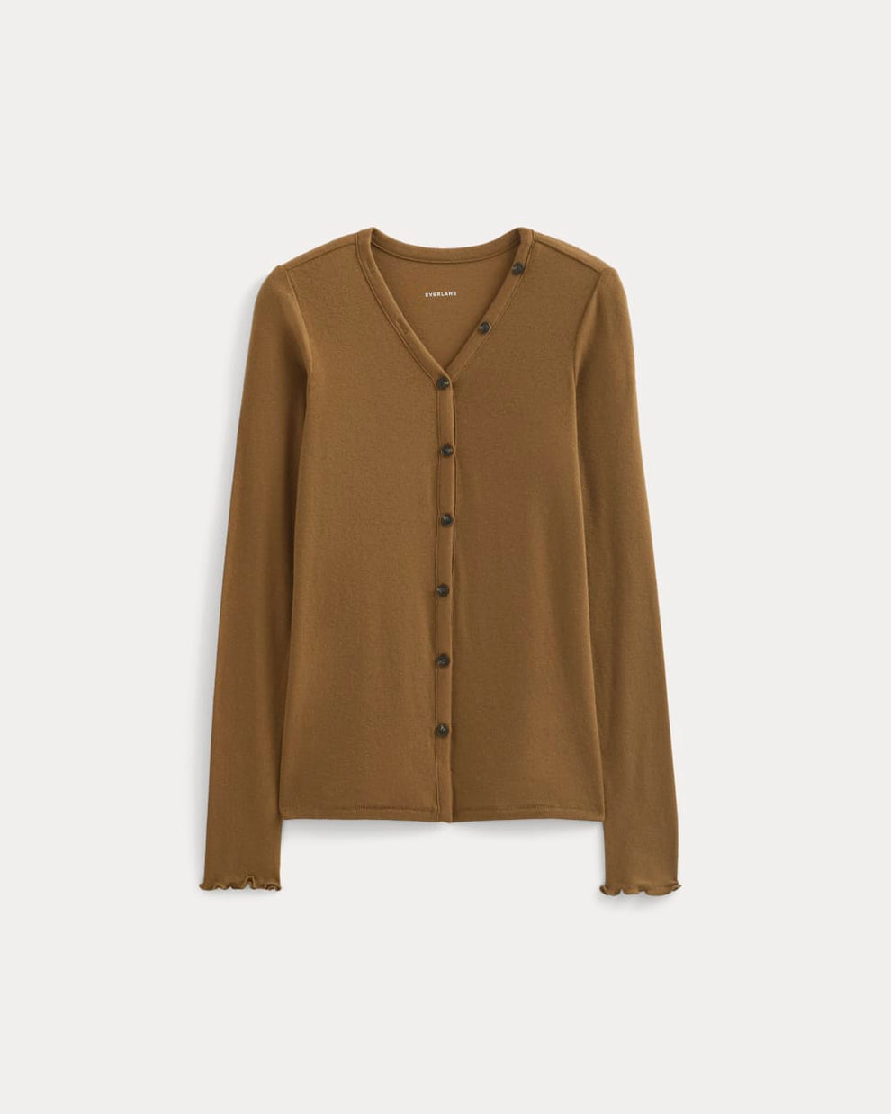 Sheer V-Neck Cardigan in Butterluxe | Toffee – Everlane