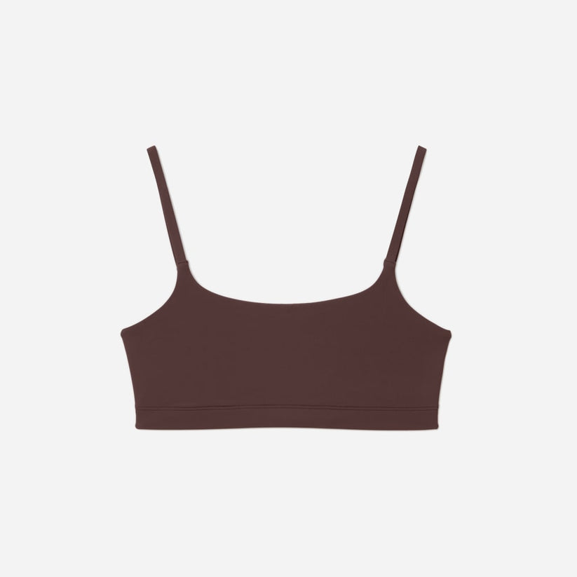 The Invisible Square-Neck Bralette | Dark Tan – Everlane