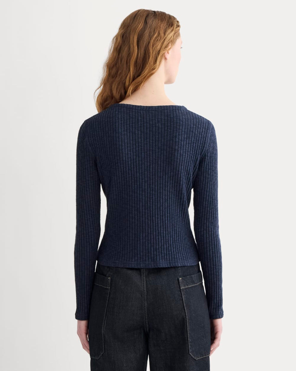The Cozy Rib Cardigan | Navy – Everlane