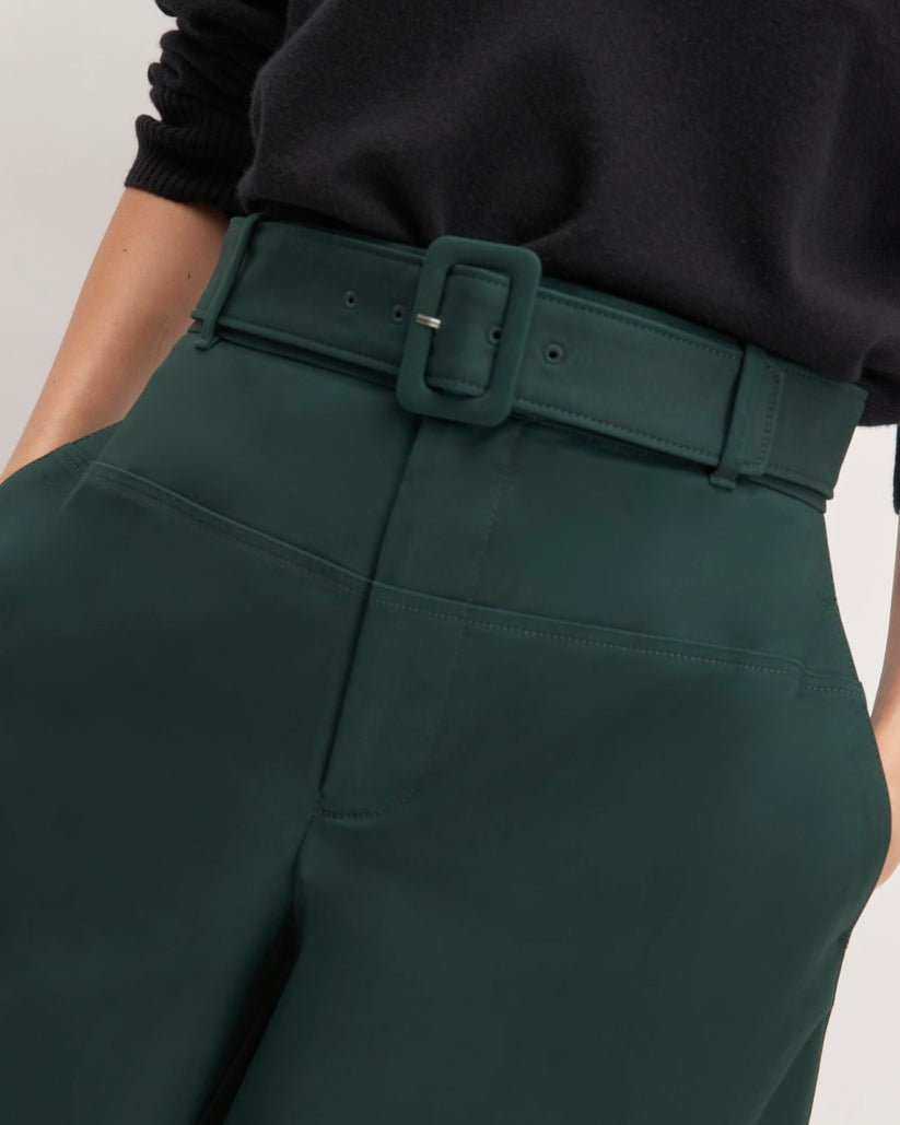 The Structured Cotton Belted Pant | Scarab – Everlane