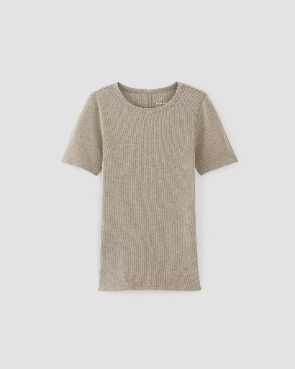 The Luxe Rib Crew | Heathered Tan – Everlane