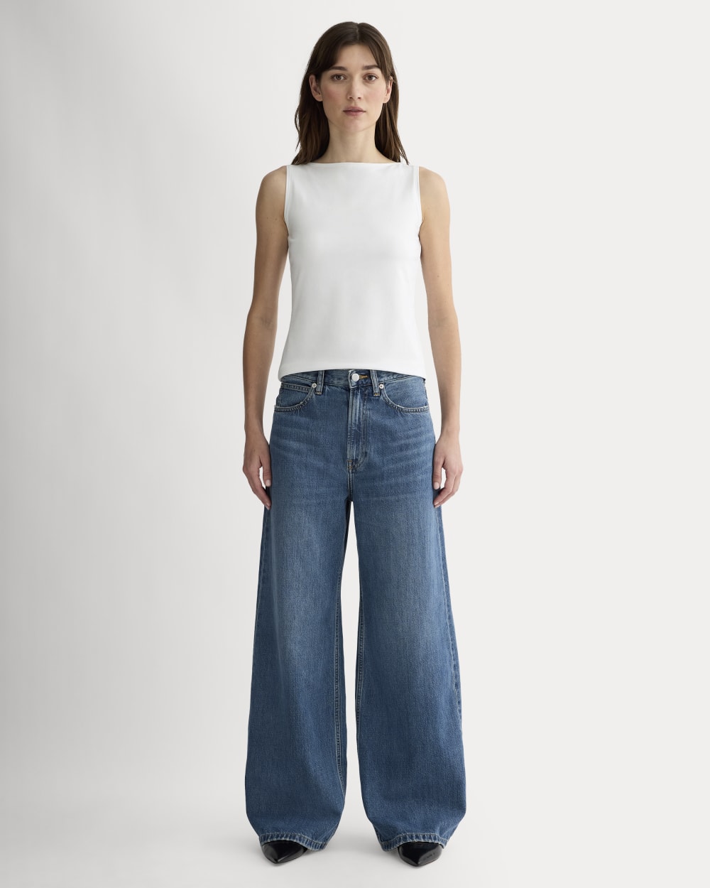 The Form Boatneck Tank | White – Everlane