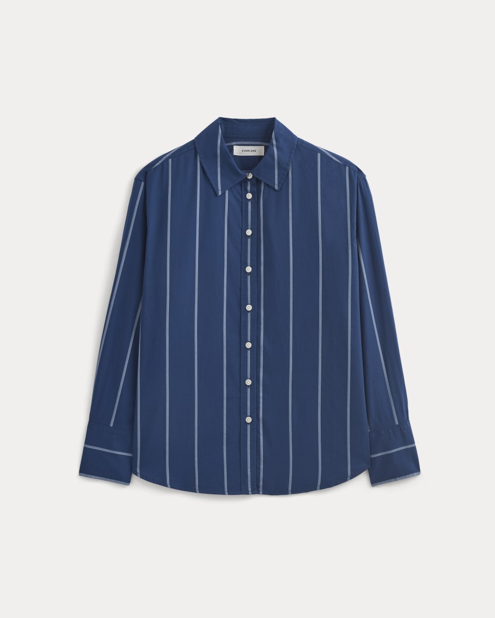 Everyday Shirt in Silky Cotton | Estate Blue/Open Air/White – Everlane