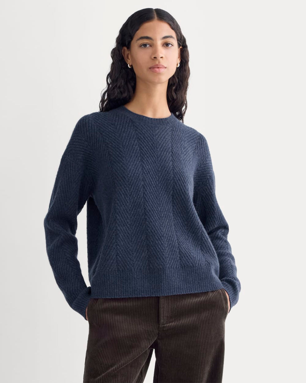 Cashmere Herringbone Sweater | Indigo – Everlane