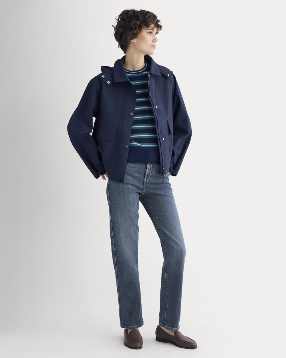 Re:Cycled Nylon Barrel Jacket | Deep Navy – Everlane