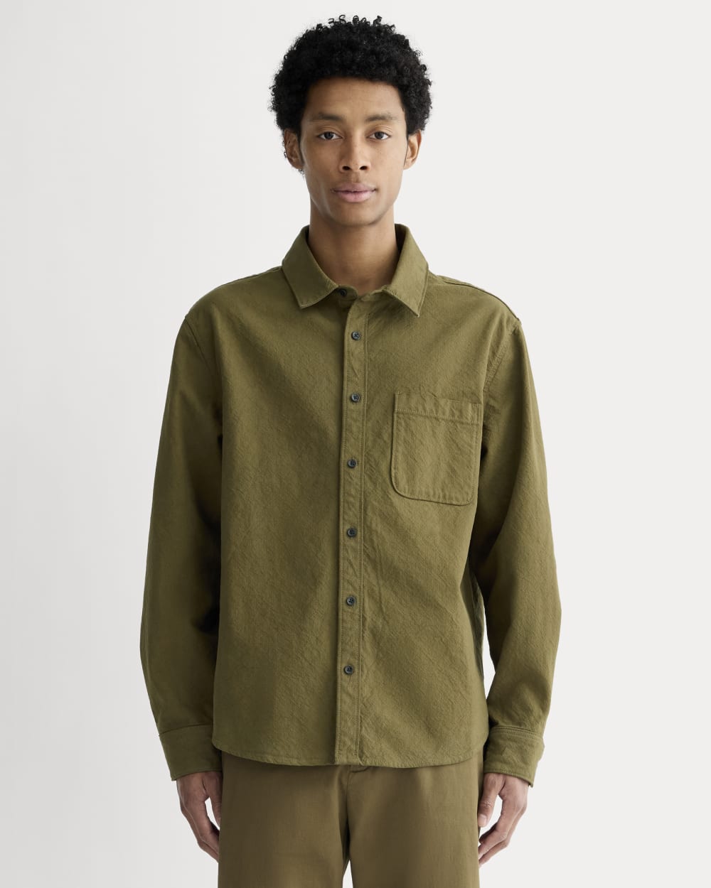 The Canvas Organic Cotton Overshirt | Olive – Everlane