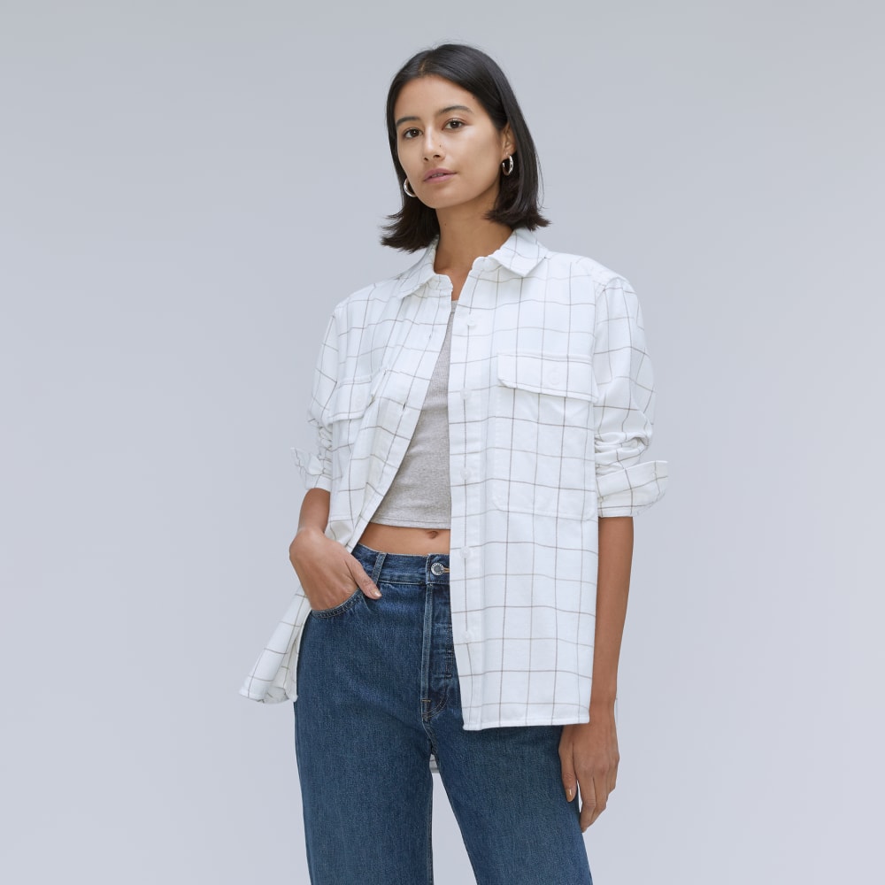 The Classic Cotton Flannel Shirt | Canvas Tan Plaid – Everlane