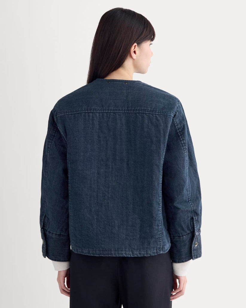 Denim Quilted Barrel Jacket | Midnight – Everlane