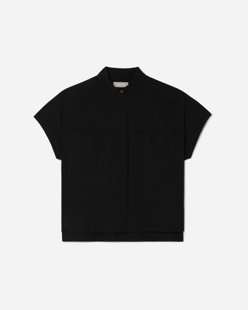 The Short-Sleeve Box Shirt | Black – Everlane