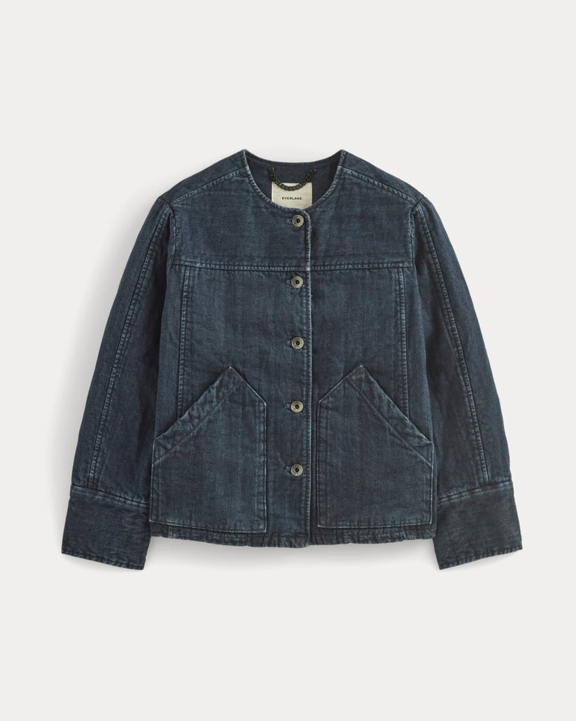 Denim Quilted Barrel Jacket | Midnight – Everlane