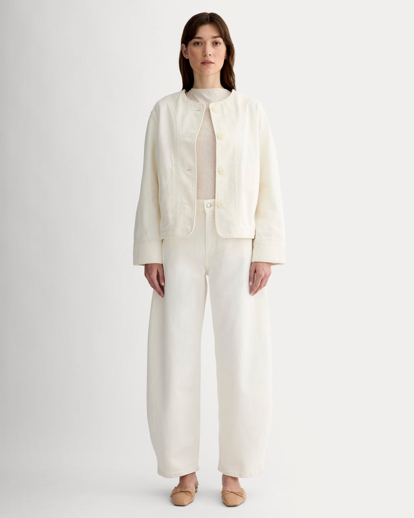 The Denim Barrel Jacket | Calico Ecru – Everlane