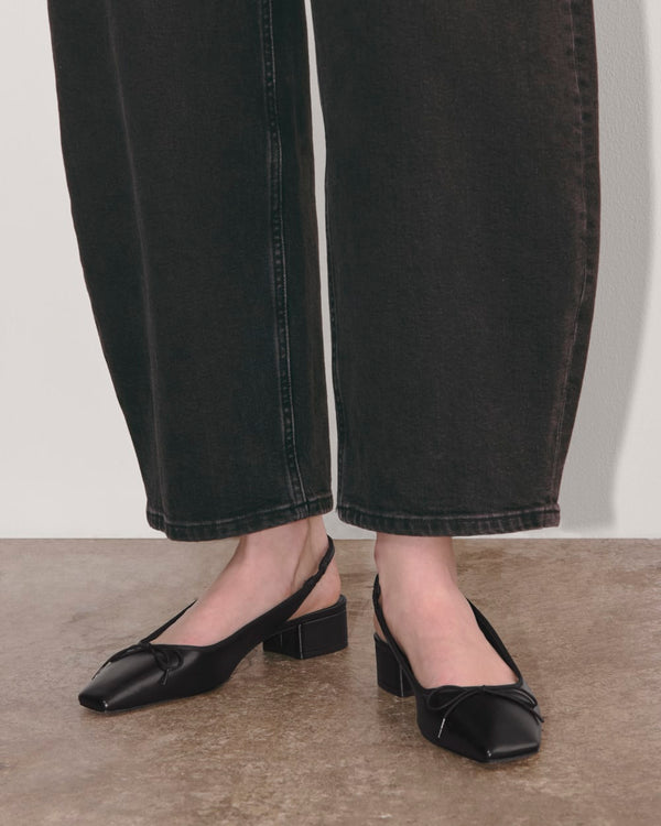 The Ballet Slingback Heel | Black – Everlane