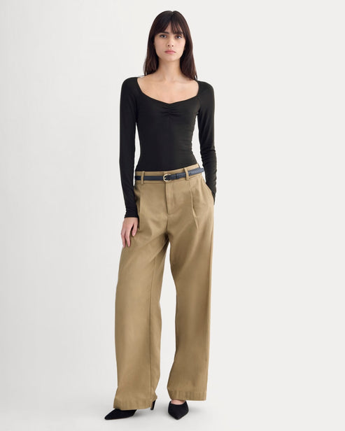 Sweetheart-Neck Top in Butterluxe | Black – Everlane