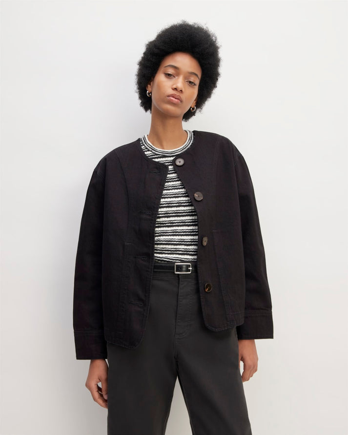 The Denim Barrel Jacket | Black – Everlane