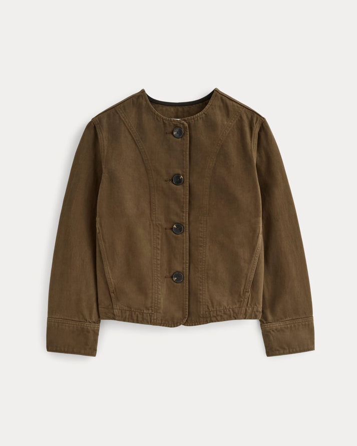 The Denim Barrel Jacket | Cocoa – Everlane