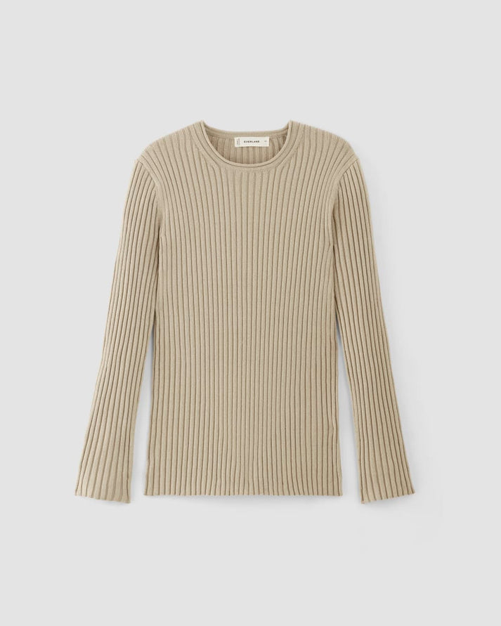 The Cotton Rib Crew | Trench Coat Khaki – Everlane