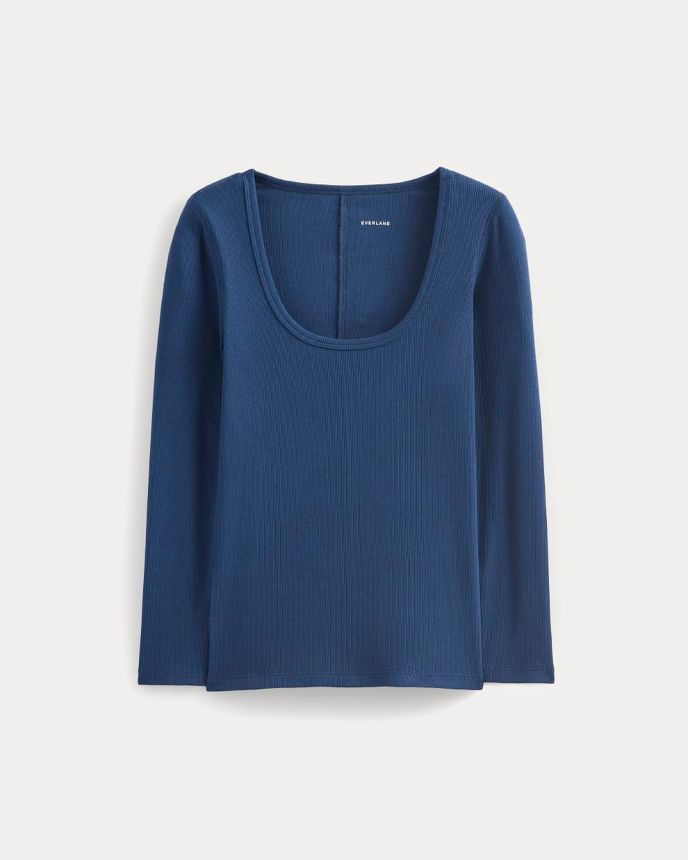Luxe Rib Deep U-Neck Top | Estate Blue – Everlane
