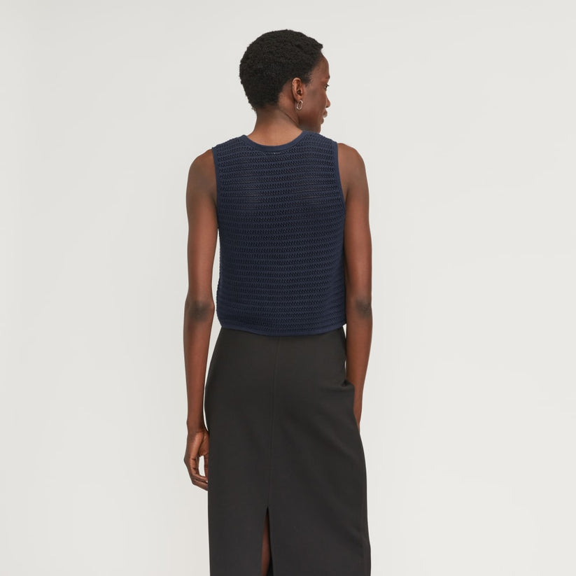The Crochet Knit Cami | Navy – Everlane