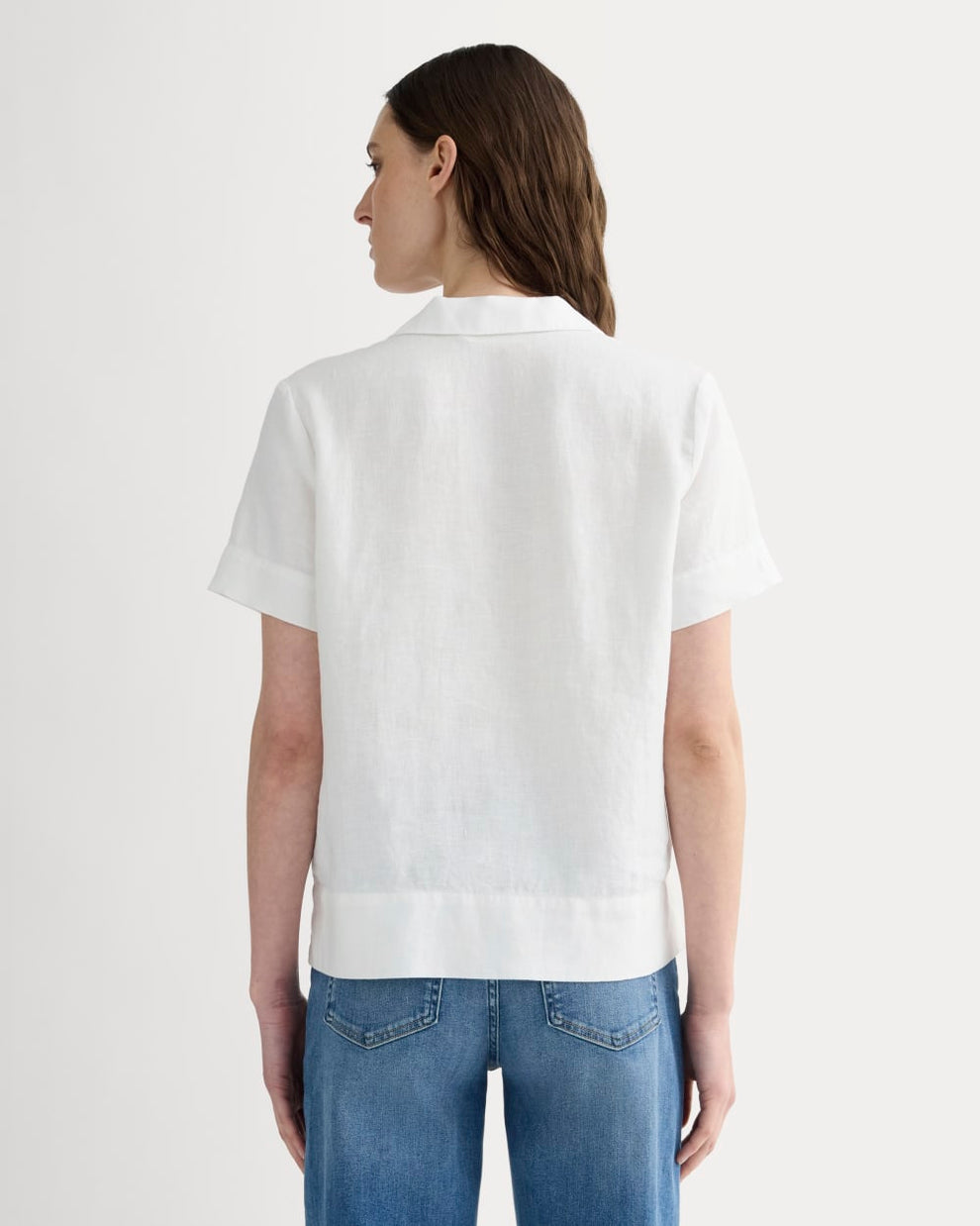 The Notch Shirt in Linen | White – Everlane