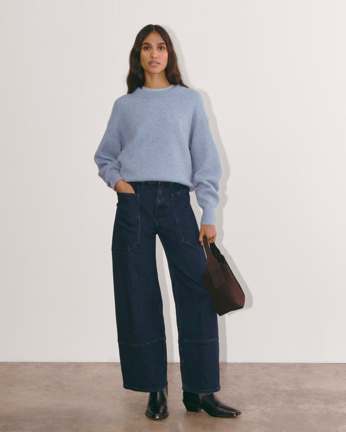 The Cocoon Crew in Alpaca | Heather Blue Slate – Everlane
