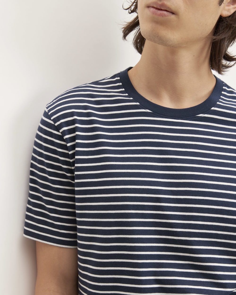 The Essential Organic Crew | Navy / Bone – Everlane