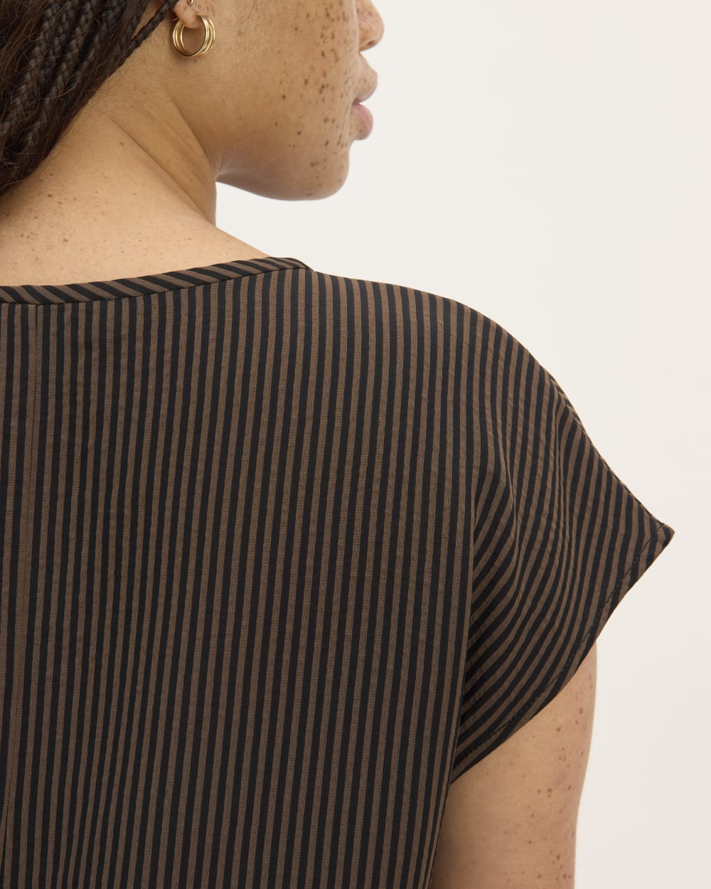 The Mini Jacquard Stripe Top | Cocoa / Black – Everlane