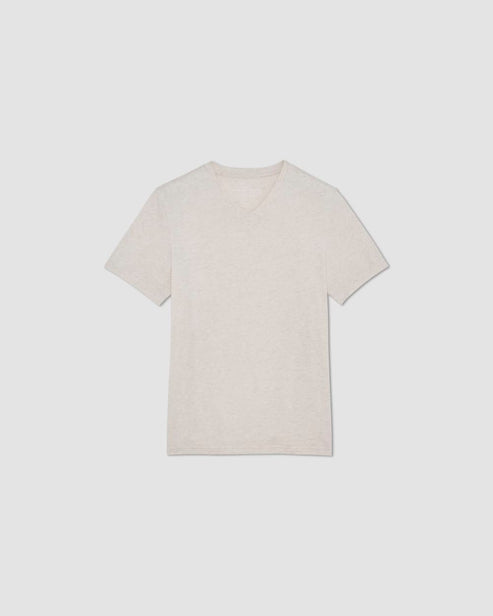 The Essential Organic V-Neck Tee | Heathered Oat – Everlane