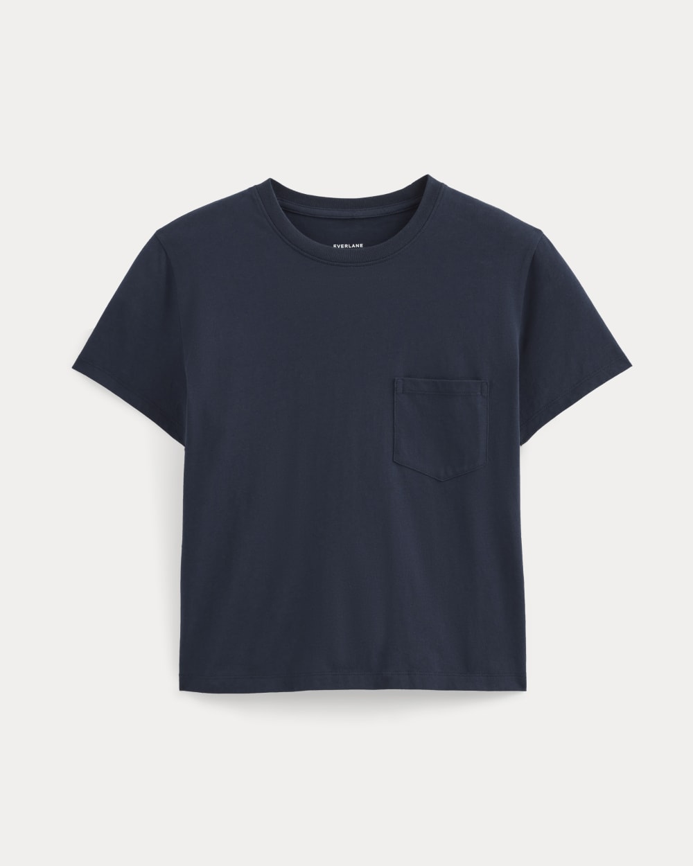 The Box-Cut Tee in Essential Cotton | Navy | Pocket – Everlane