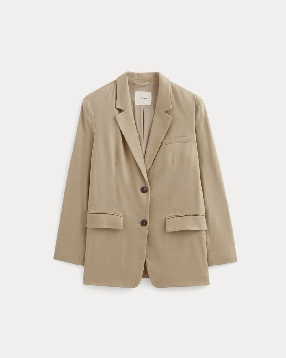 The Oversized Blazer in Stretch Linen | Trench Coat Khaki – Everlane
