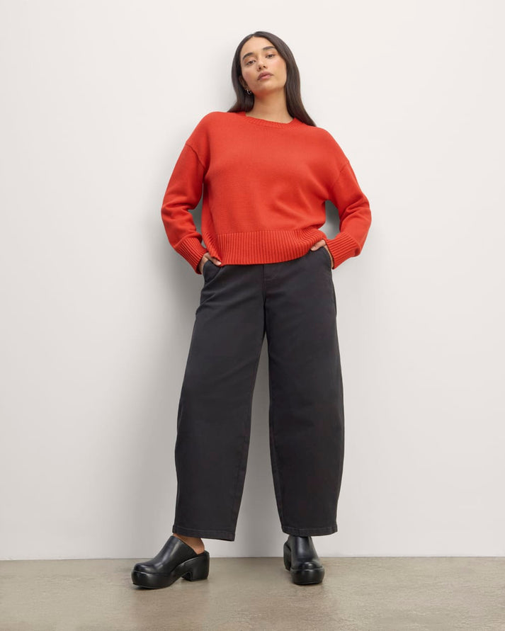 The Boxy Sweater in Everyday Cotton | Poppy Red – Everlane