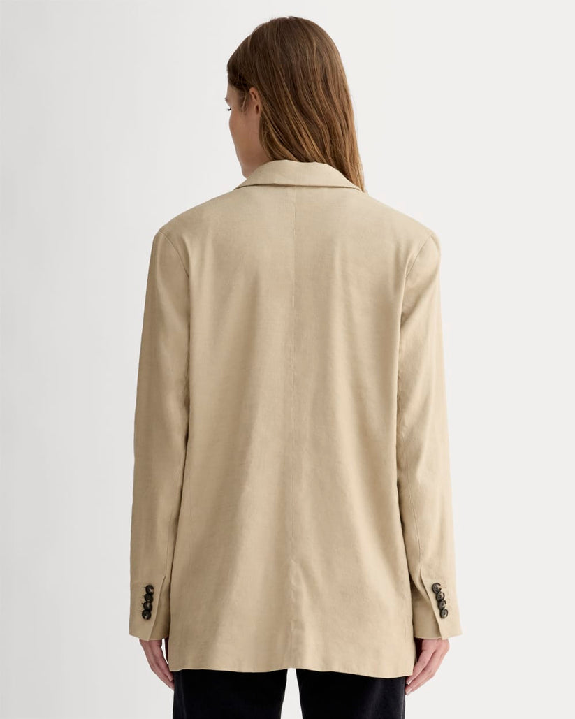 The Oversized Blazer in Stretch Linen | Trench Coat Khaki – Everlane