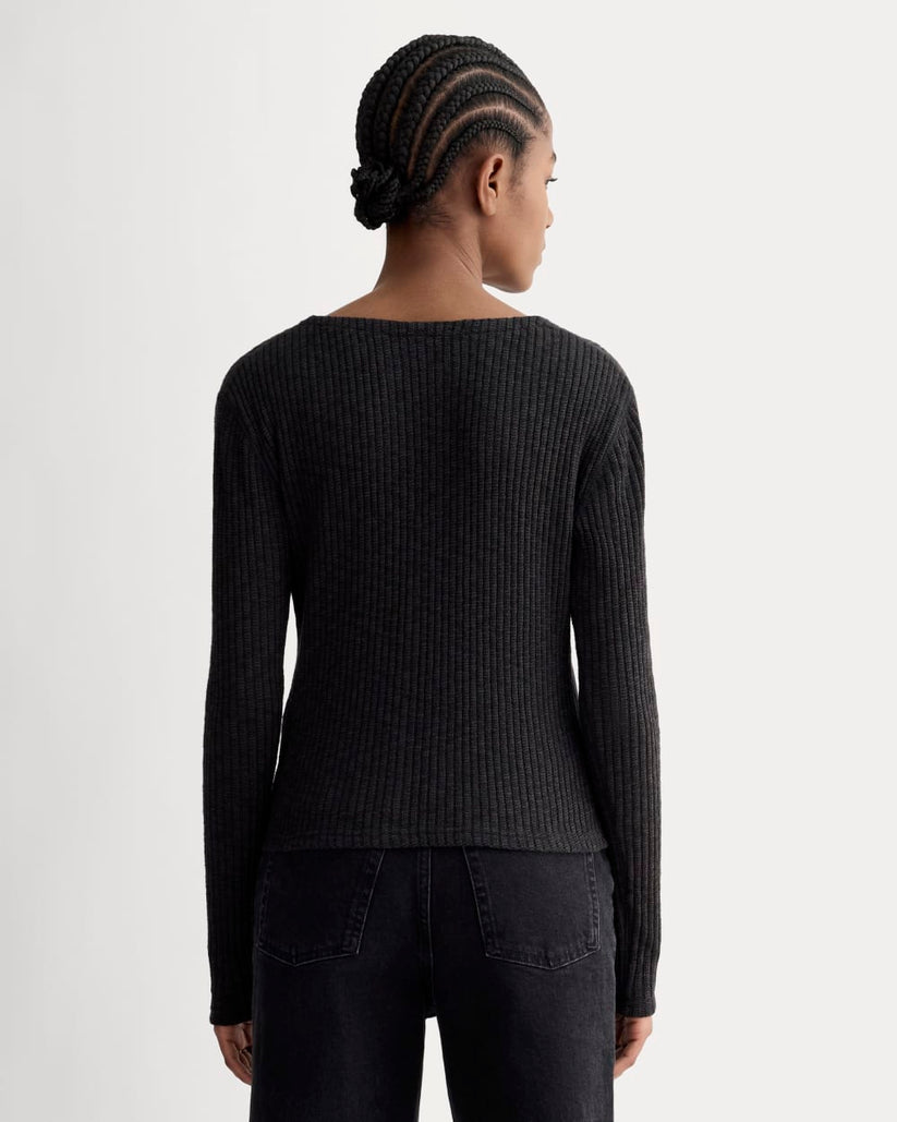 The Cozy Rib Cardigan | Black – Everlane