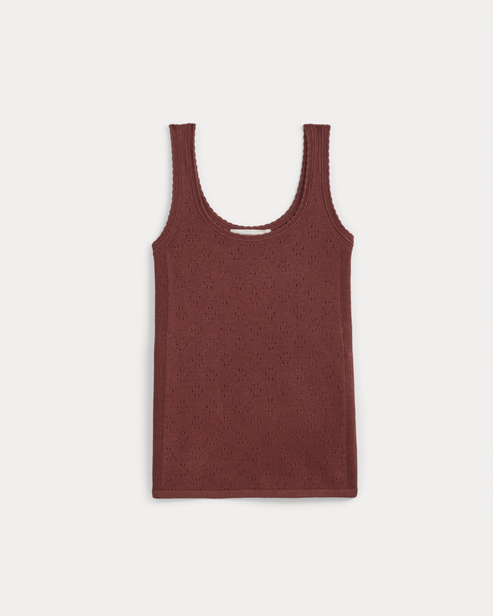 Lace-Trimmed Tank in Fine Linen | Henna Red – Everlane