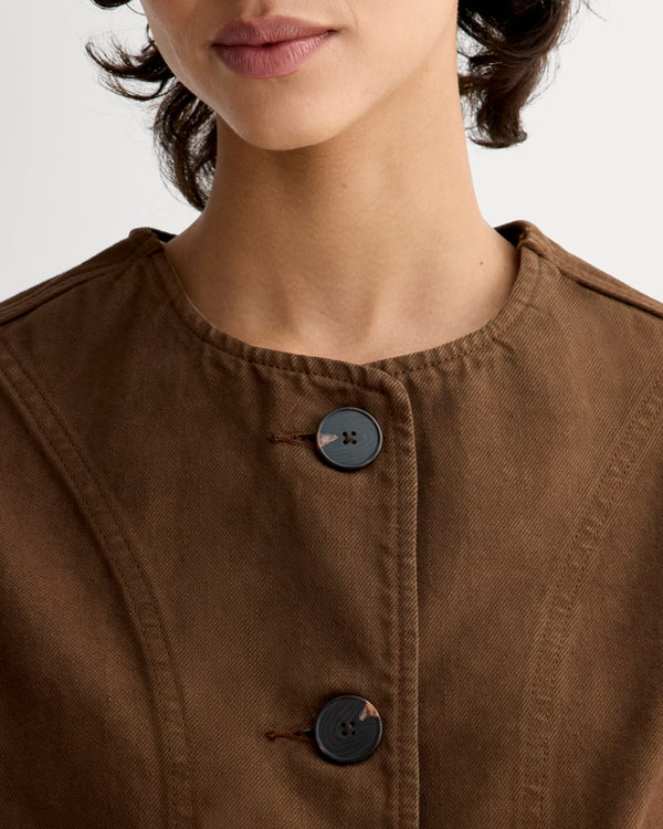 The Denim Barrel Jacket | Cocoa – Everlane