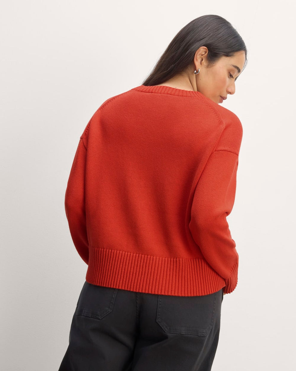 The Boxy Sweater in Everyday Cotton | Poppy Red – Everlane