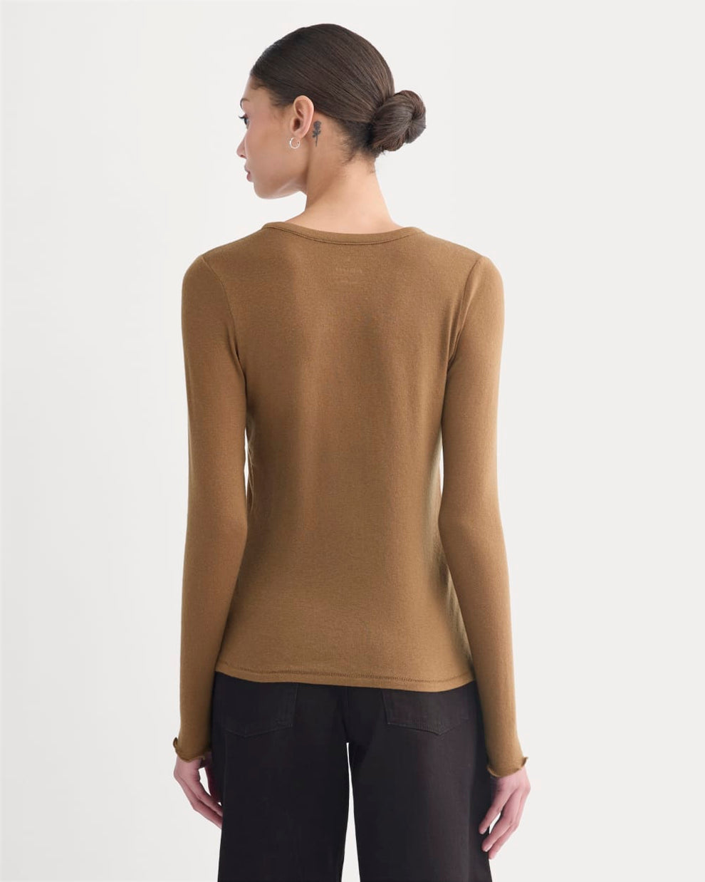 Sheer V-Neck Cardigan in Butterluxe | Toffee – Everlane