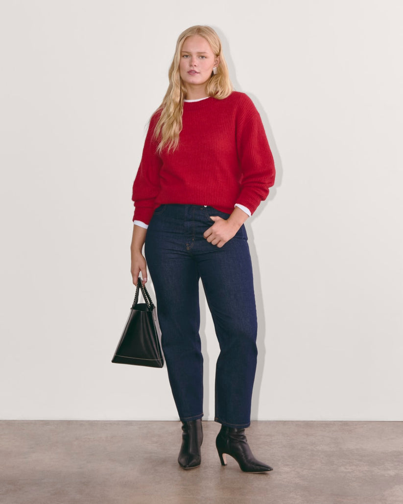 The Cocoon Crew in Alpaca | Berry Red – Everlane