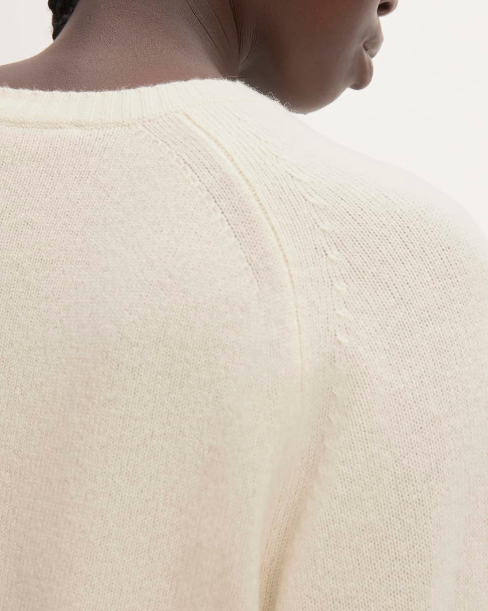 The Boxy Crew in Cashmere | Bone – Everlane