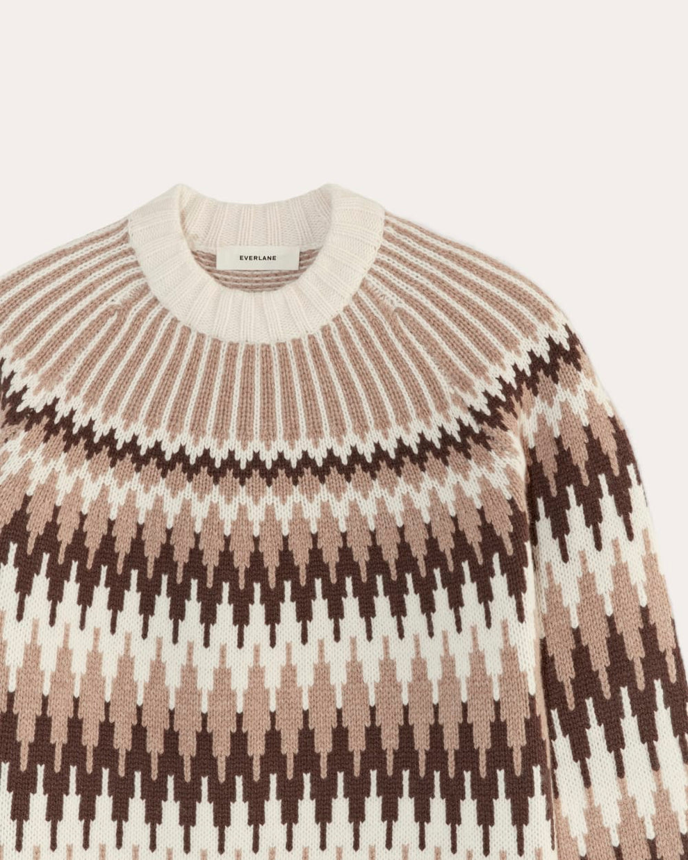The Fair Isle Crew | Bone / Brown Fair Isle – Everlane