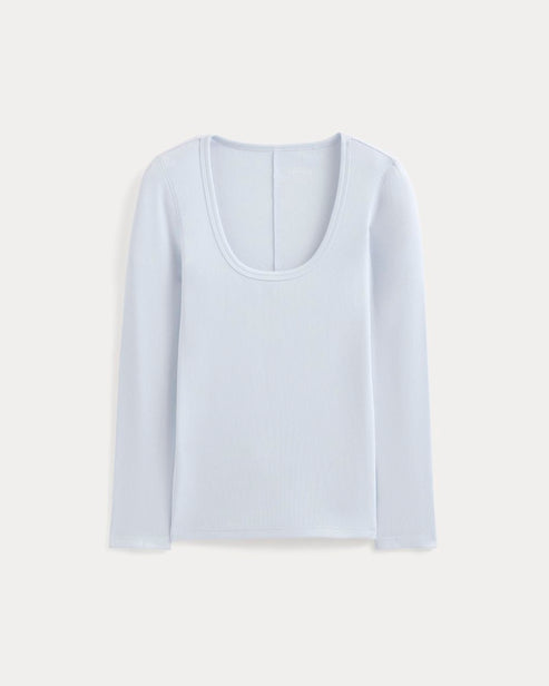 Luxe Rib Deep U-Neck Top | Skywriting – Everlane